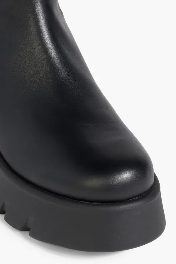GIANVITO ROSSI Montey Leather Over-the-knee Platform Boots