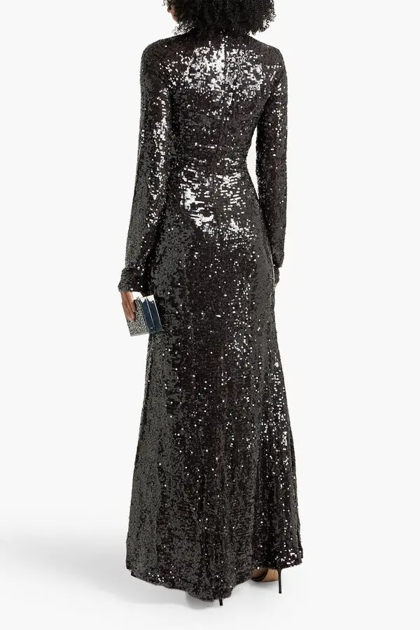 Lapointe Cutout Sequined Chiffon Gown