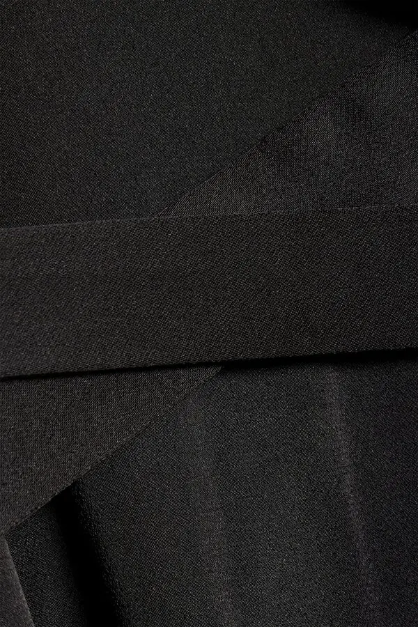 Lapointe Belted Satin-crepe Midi Dress