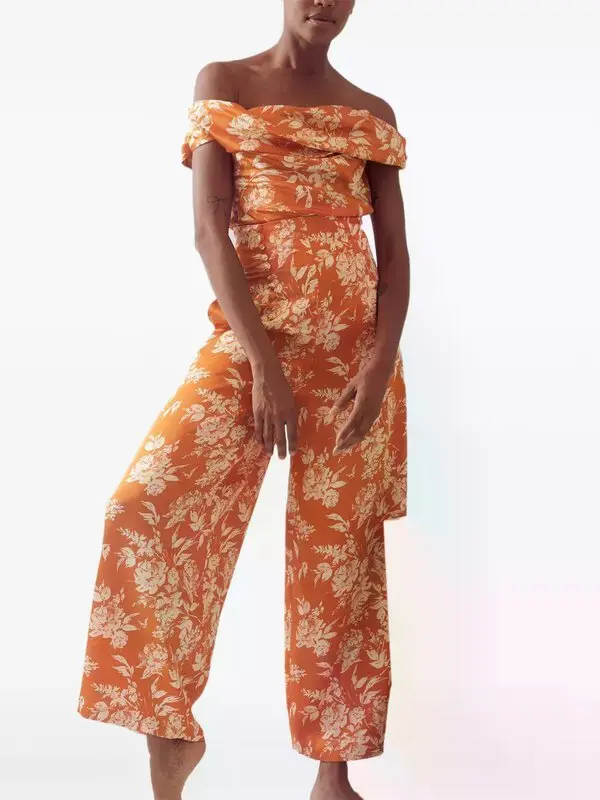 Rosie Assoulin Printed Off-shoulder Top