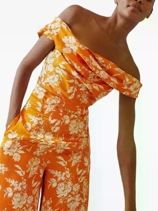 Rosie Assoulin Printed Off-shoulder Top