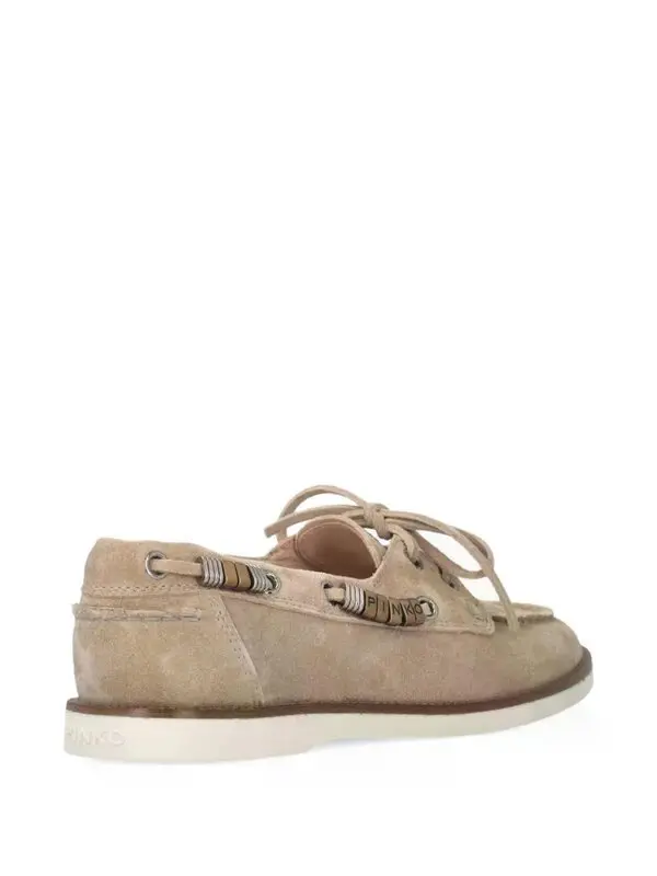 Pinko Suede Lace-up Loafers