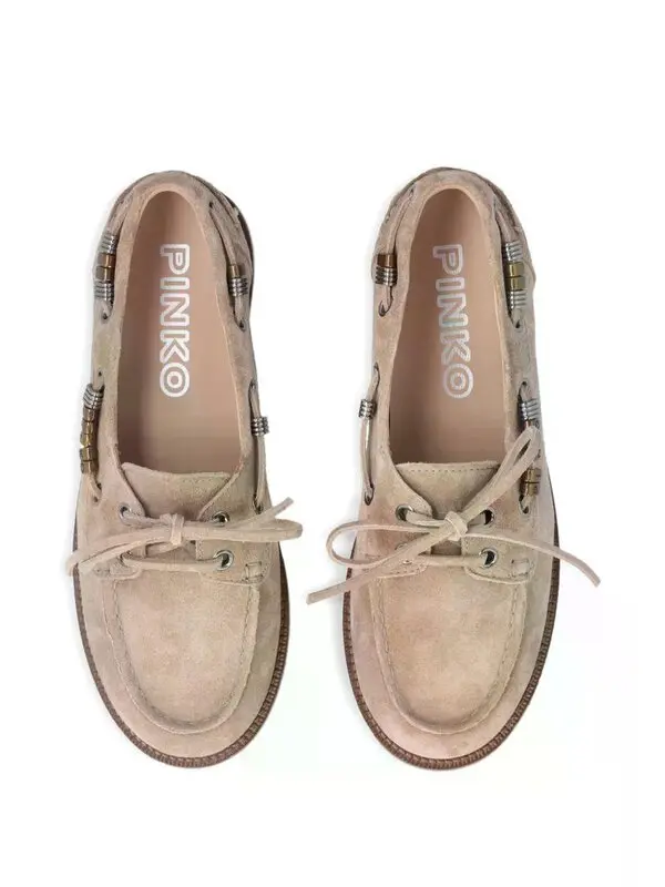 Pinko Suede Lace-up Loafers