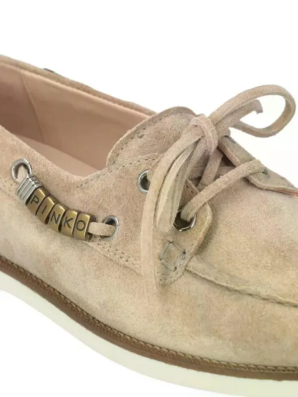 Pinko Suede Lace-up Loafers