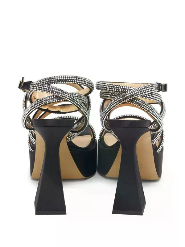 Mach & Mach Sydney Platform Satin Sandals