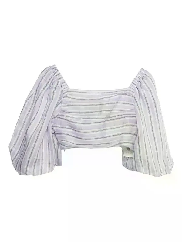 Sandro Striped Cropped Top