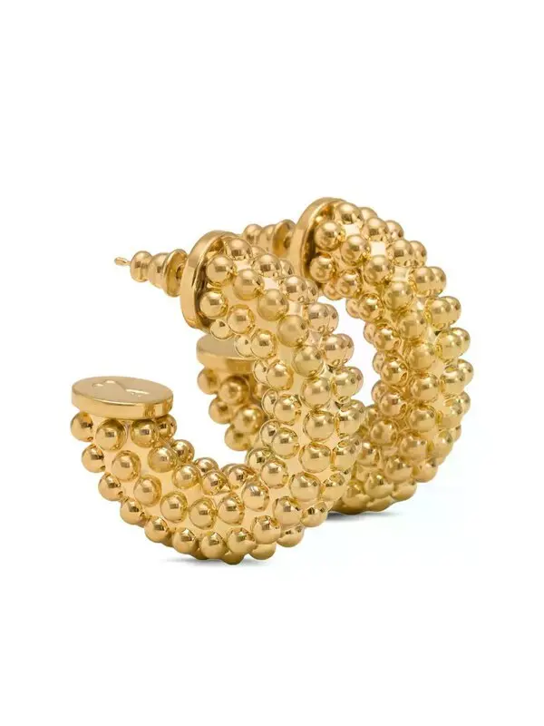 AMI Paris Brass Pearl Earrings - Gold