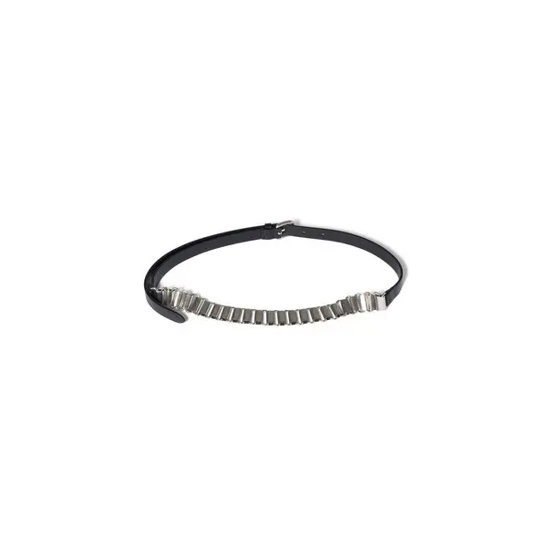 Miu Miu Leather And Metal Belt - Black