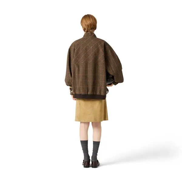 Miu Miu Houndstooth Check Blouson Jacket