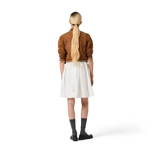 Miu Miu Suede Blouson Jacket - Cinnamon