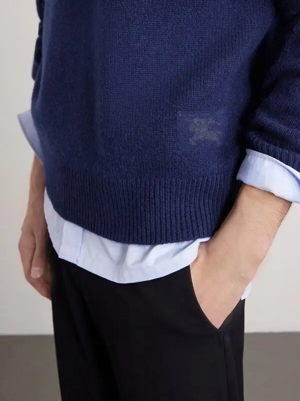 Burberry Cashmere-blend Sweater - Blue