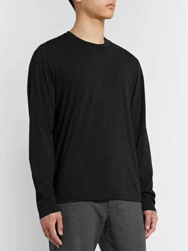 JAMES PERSE Lotus Slim-fit Cotton-jersey T-shirt - Black