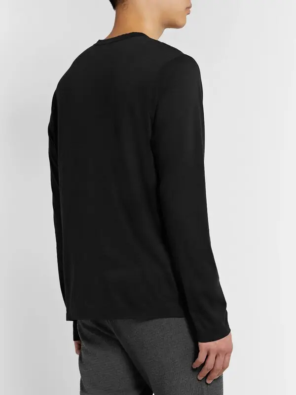 JAMES PERSE Lotus Slim-fit Cotton-jersey T-shirt - Black