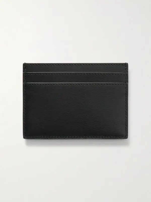 Saint Laurent Logo-embellished Leather Cardholder - Black