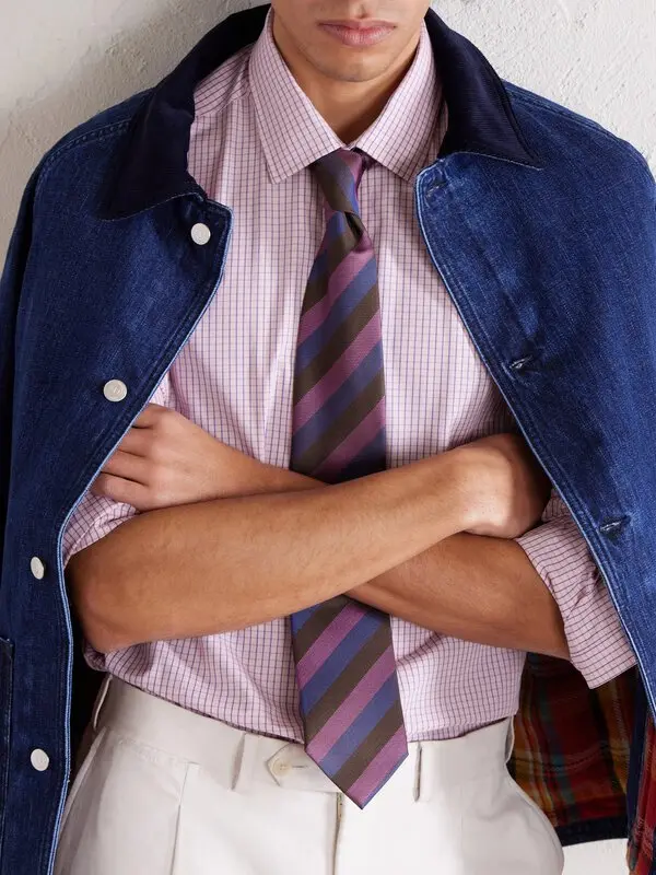 Charvet Checked Cotton-poplin Shirt - Pink