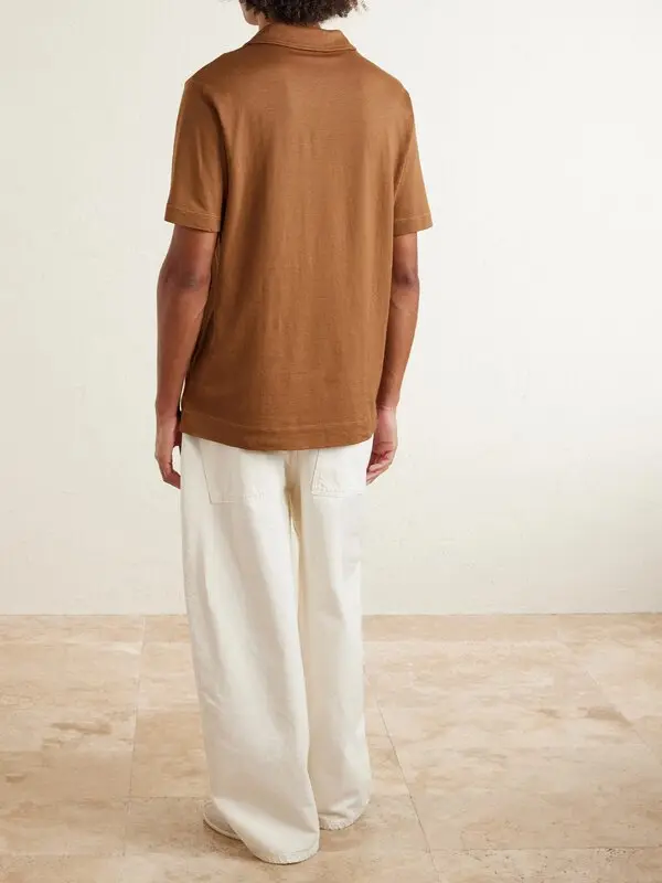 Massimo Alba Aruba Linen And Cotton-blend Polo Shirt - Brown