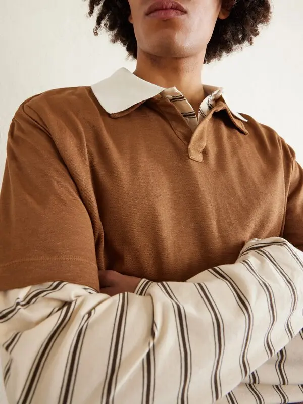 Massimo Alba Aruba Linen And Cotton-blend Polo Shirt - Brown