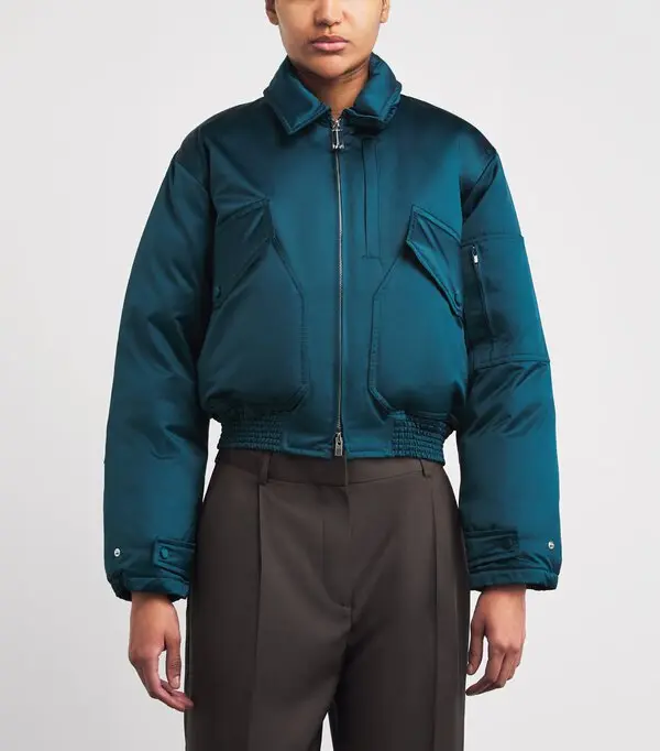Victoria Beckham Down Bomber Jacket - Navy
