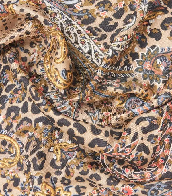 Etro Silk Leopard Scarf