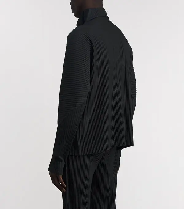 Issey Miyake Pleated Half-zip Sweater
