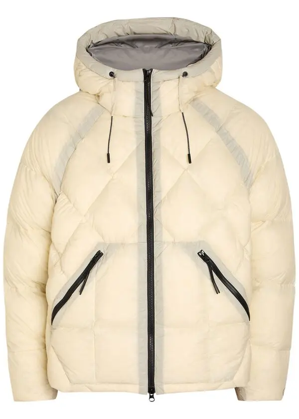 PICANTE Padded Hooded Nylon Jacket - Ivory