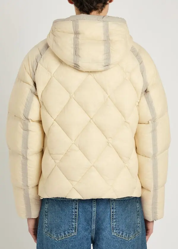 PICANTE Padded Hooded Nylon Jacket - Ivory