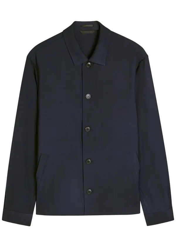 Sunspel Wool Jacket - Navy