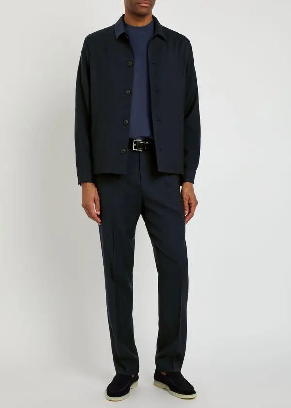 Sunspel Wool Jacket - Navy
