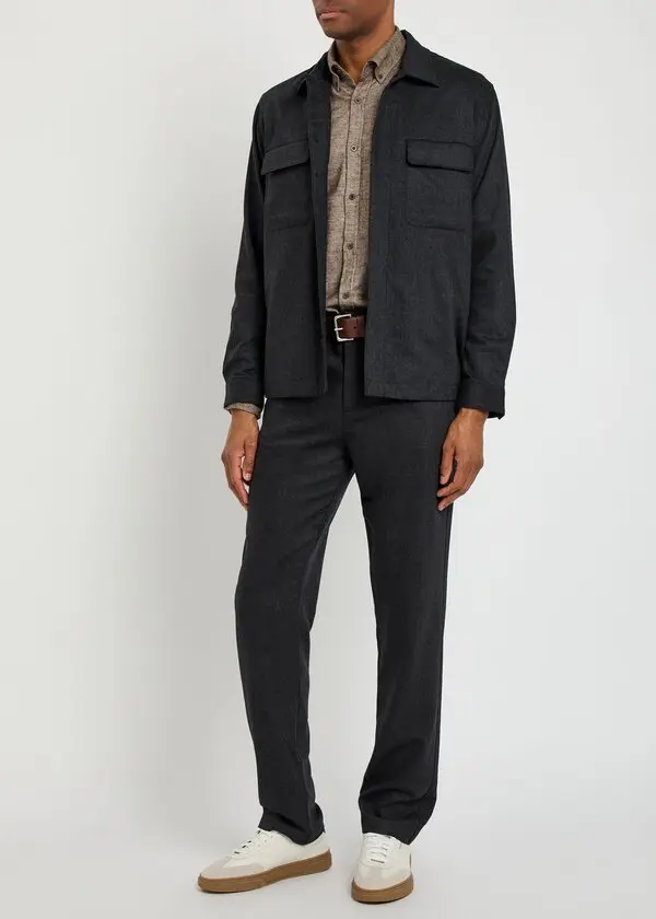 Sunspel Wool And Cashmere-blend Overshirt
