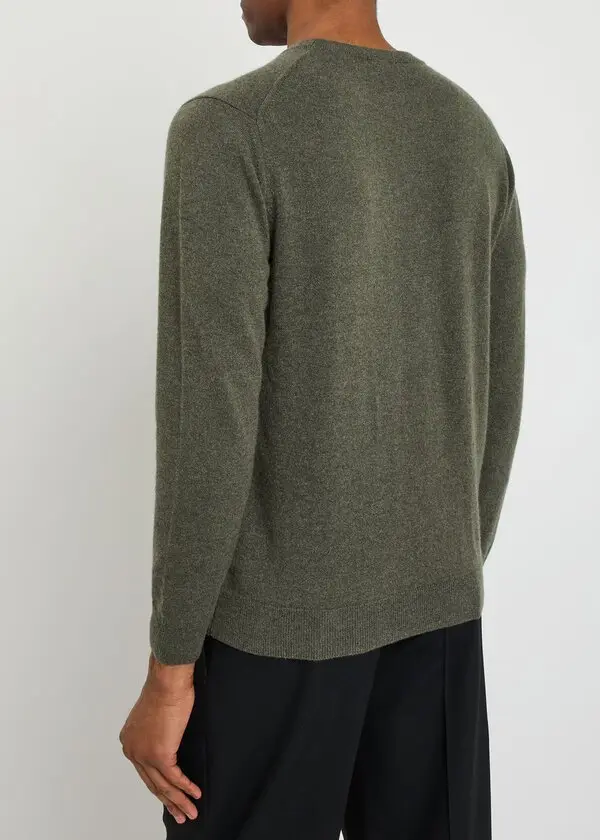 Sunspel Cashmere Crew-neck Jumper - Khaki