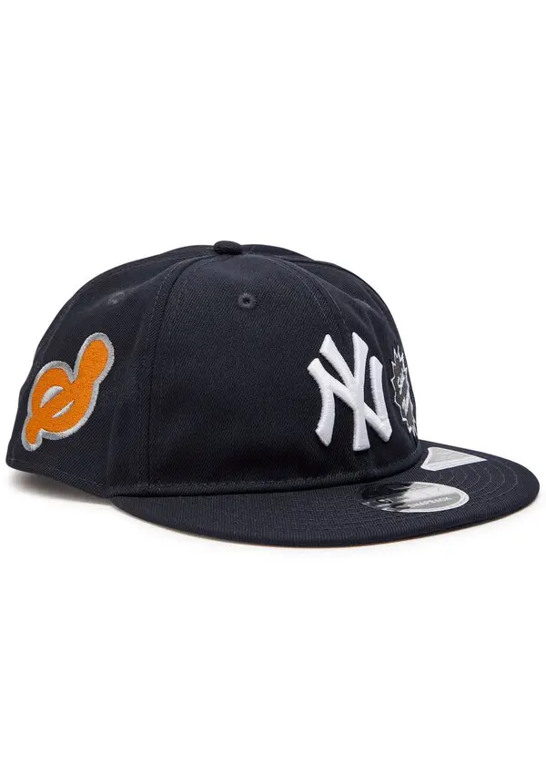 SAINT MXXXXXX Yankees Embroidered Cotton Cap - Navy