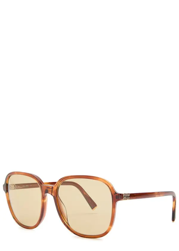 Miu Miu Oversized Square-frame Sunglasses - Brown