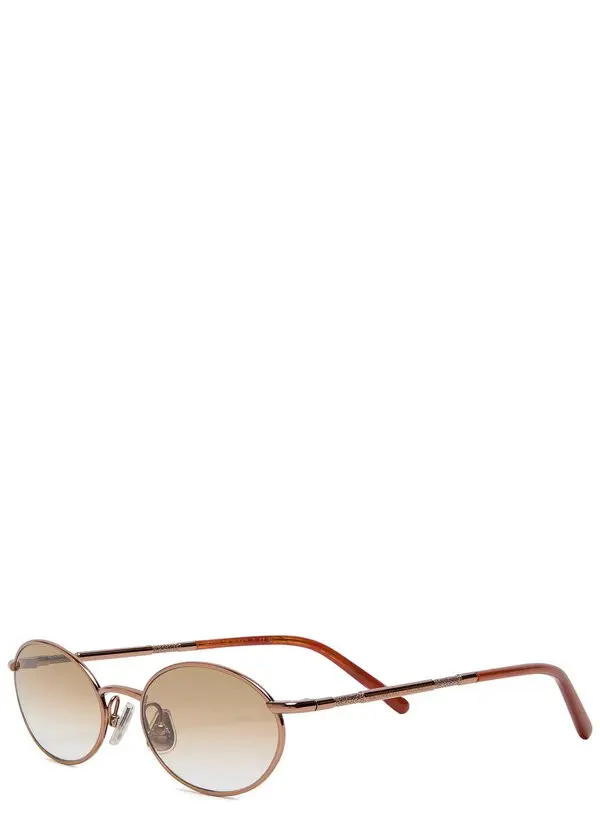 Brunello Cucinelli Oval-frame Sunglasses - Pink