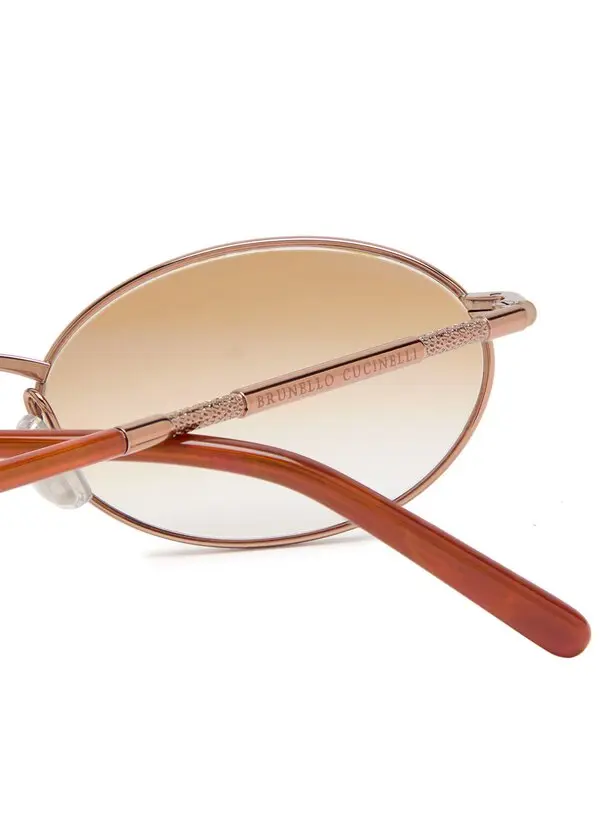 Brunello Cucinelli Oval-frame Sunglasses