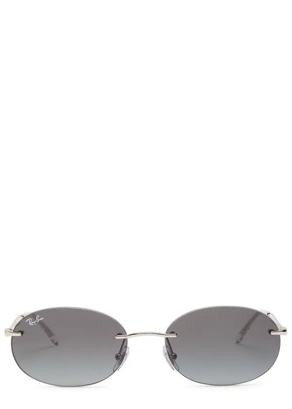 Ray-ban Rimless Oval-frame Sunglasses