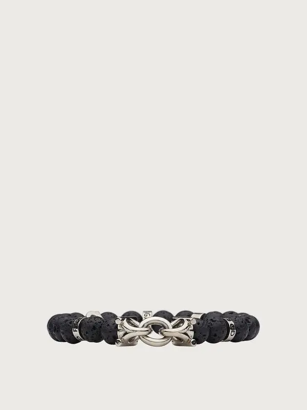 FERRAGAMO Elasticated Bracelet With Gancini - Black