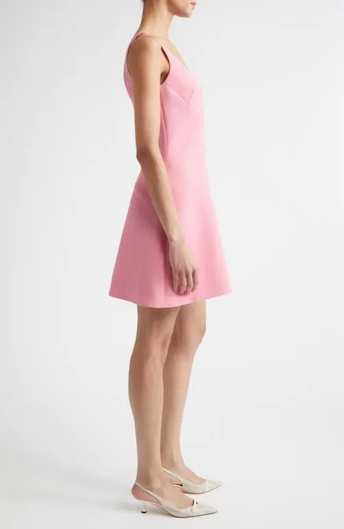 EMILIA WICKSTEAD Larvall Wool Crepe Minidress - Pink Sorbet