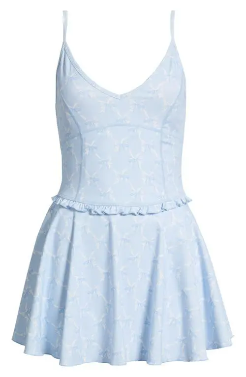 LoveShackFancy Ergo Mini Dress - Chilled Blue