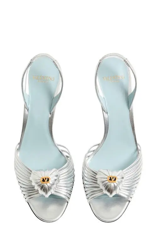 Valentino Garavani Royal Slingback Sandal - Silver