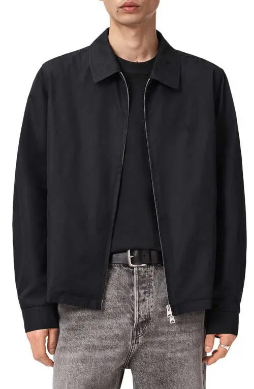 ALLSAINTS Trey Cotton Blend Jacket - Jet Black