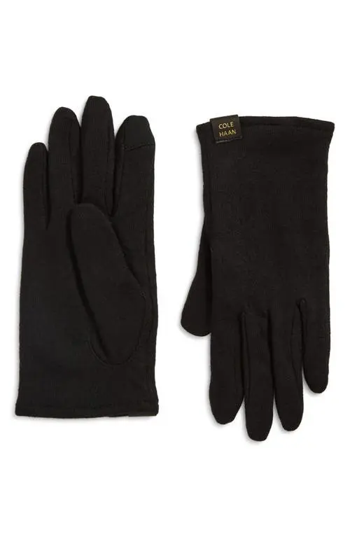 Cole Haan Classic Wool Blend Gloves - Black