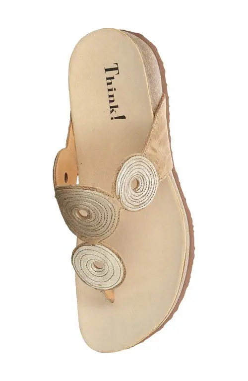 Think! Julia Circles Flip Flop - Beige/kombi