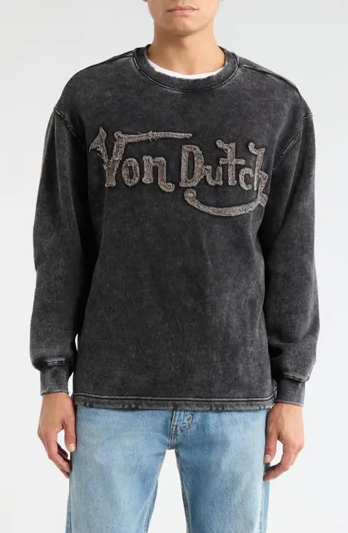 VON DUTCH Graphic Logo Fleece Sweatshirt