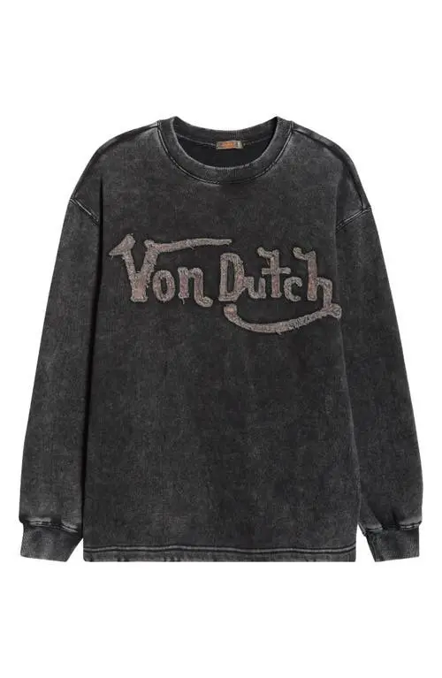 VON DUTCH Graphic Logo Fleece Sweatshirt