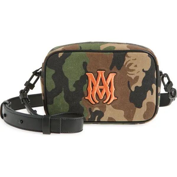 Amiri Camera Case With Crossbody Strap - Camo