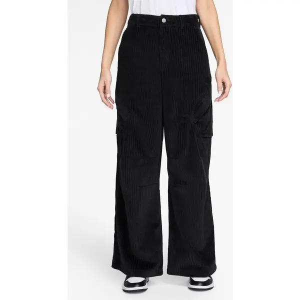 JORDAN Cotton Corduroy Cargo Pants - Black