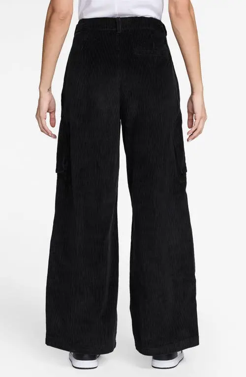 JORDAN Cotton Corduroy Cargo Pants - Black