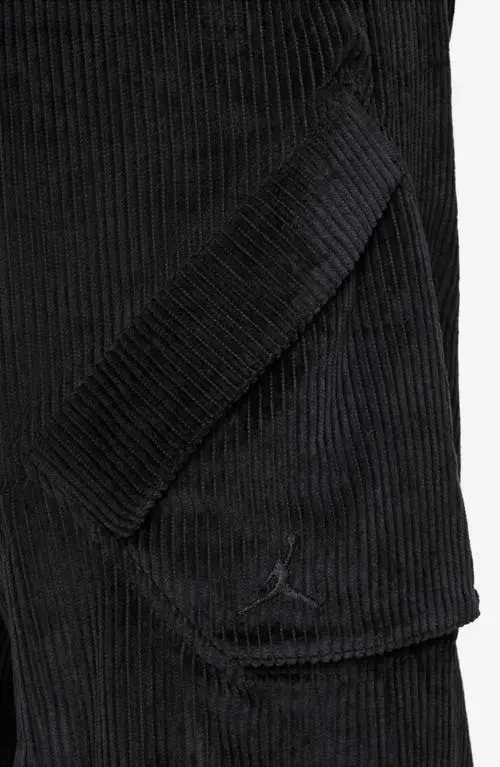 JORDAN Cotton Corduroy Cargo Pants - Black