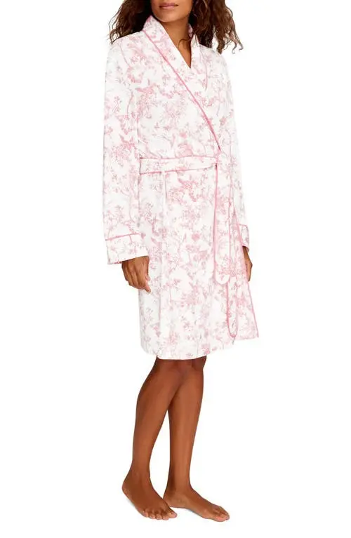 PETITE PLUME Print Pima Cotton Robe