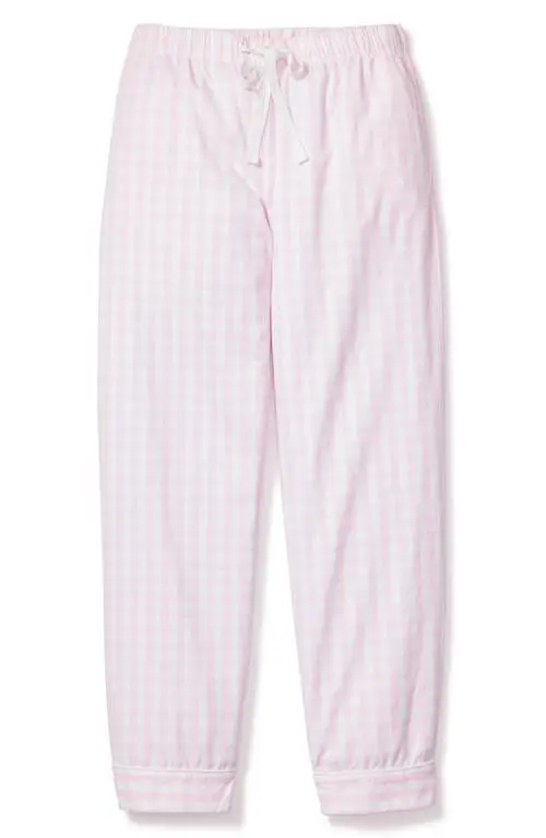 PETITE PLUME Gingham Cotton Pajama Pants